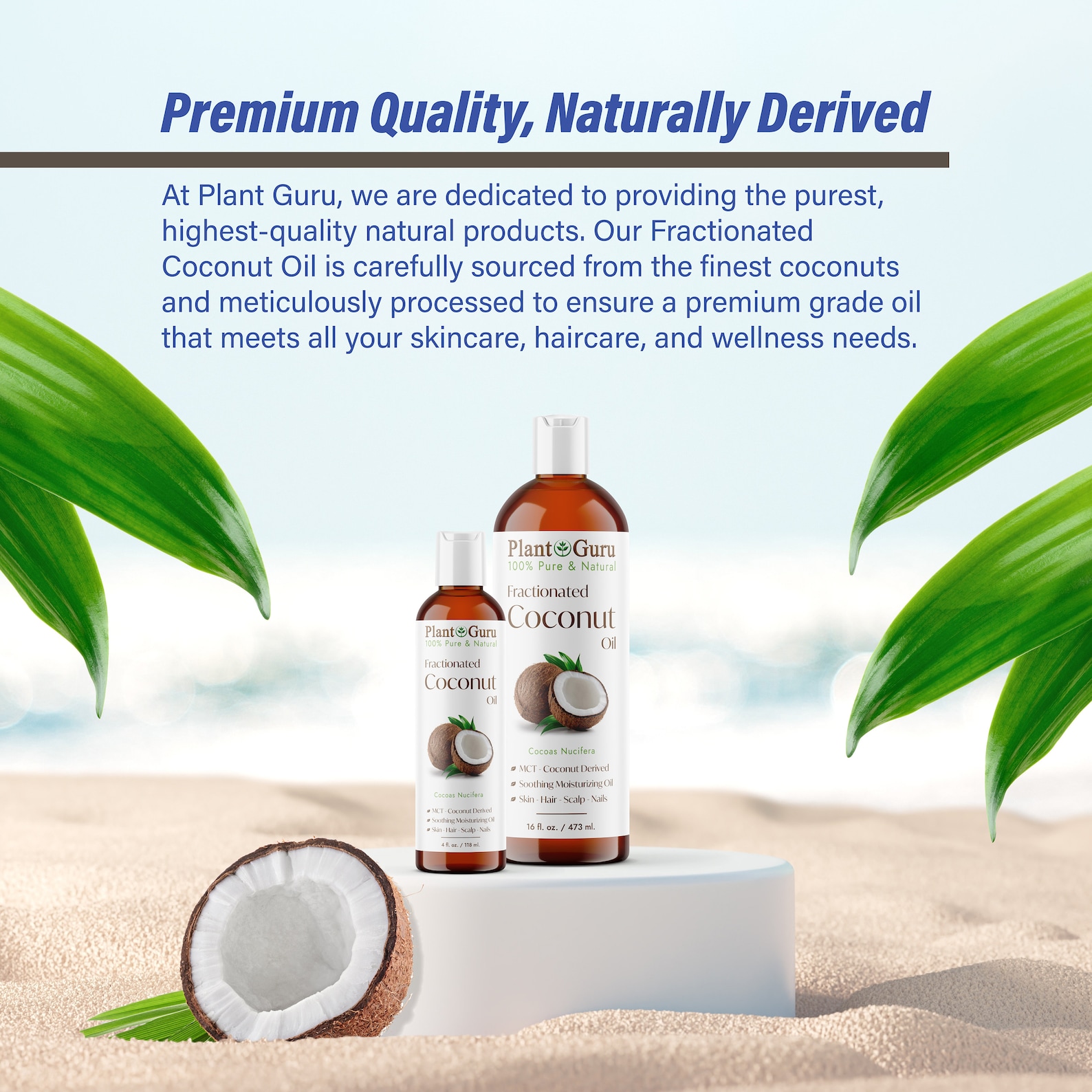 Fractionated Coconut Oil 100% Pure Carrier for Essential Oils Skin Hair ...