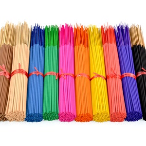 COLORED Unscented Incense Sticks 11" Bulk Wholesale - Natural Joss ...