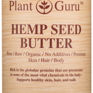 Hemp Seed Body Butter 100% Pure Raw Fresh Natural Cold Pressed. Skin ...