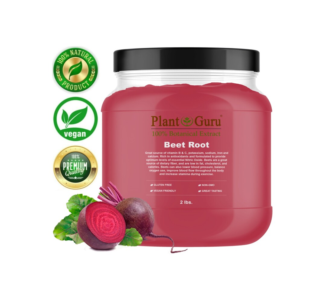 Beet Root Powder 2 Lbs. Jar beta Vulgaris Non-gmo, Vegan 100% Natural ...