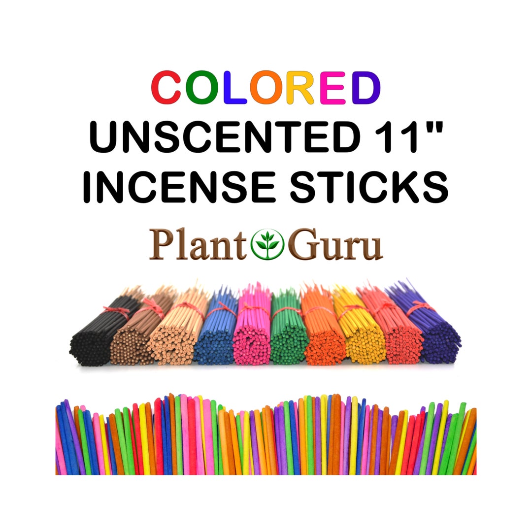COLORED Unscented Incense Sticks 11 Bulk Wholesale Natural Joss Powder ...