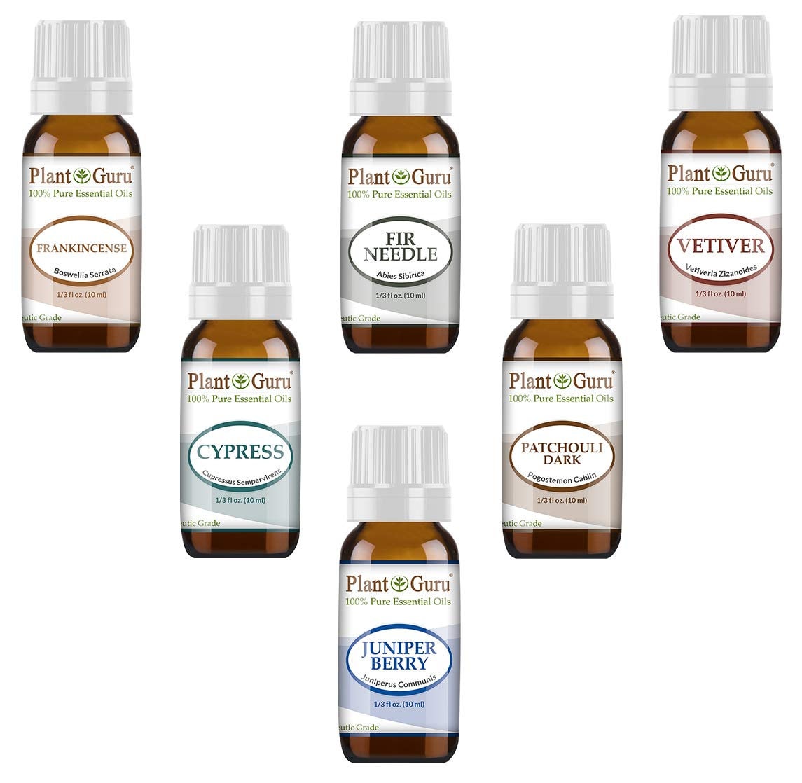 Earth and Wood Essential Oil Set Kit 6 - 10ml 100% Pure Therapeutic ...
