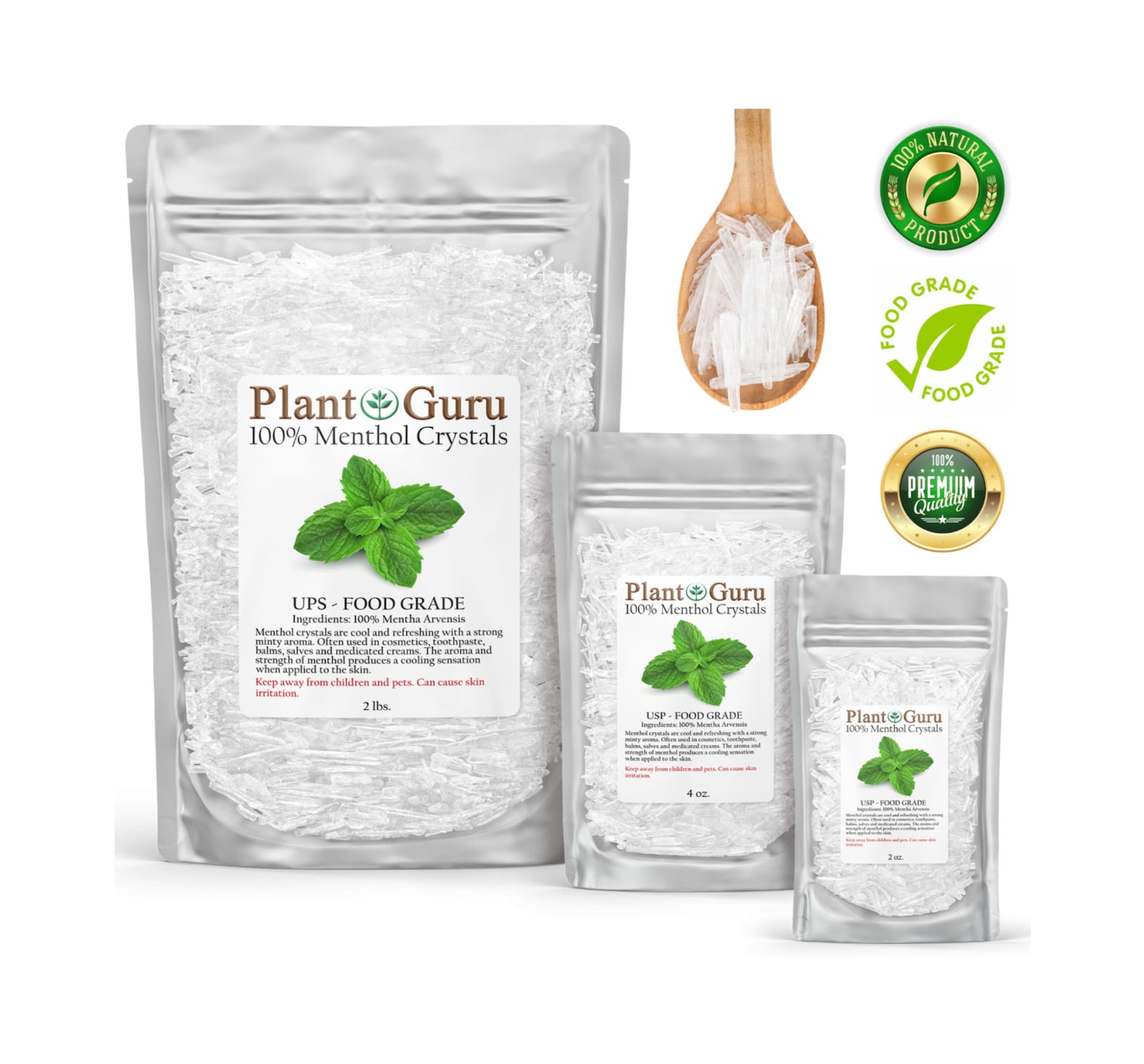 Menthol Crystals USP Food Grade 100% Pure Mentha Arvensis DIY - Etsy