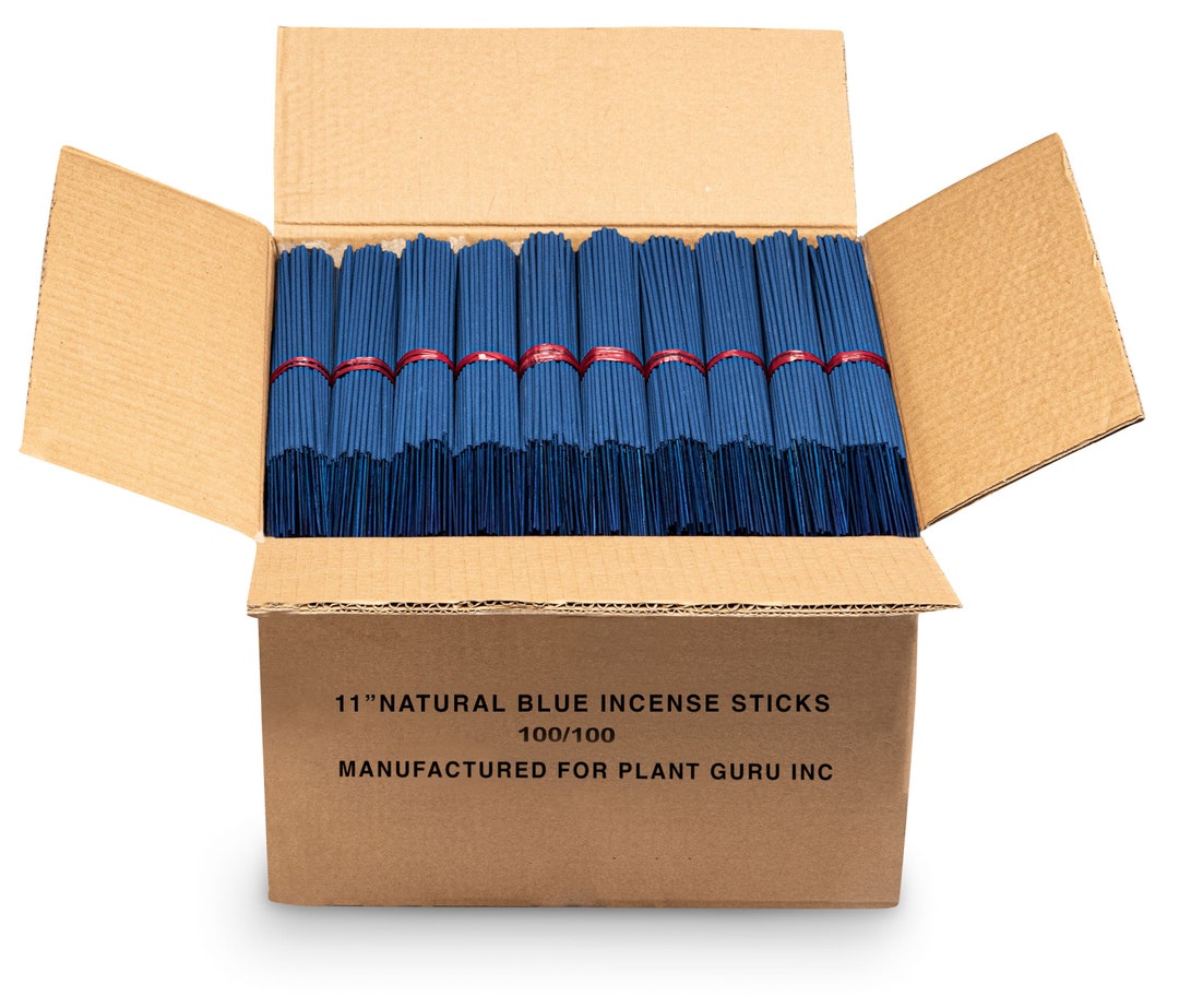 BLUE Unscented Incense Sticks 11" Bulk Wholesale - 100% Natural Joss ...