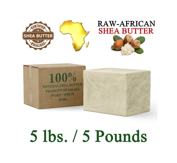 Raw African Shea Butter 5 Lbs. Bulk IVORY 100% Pure Natural - Etsy