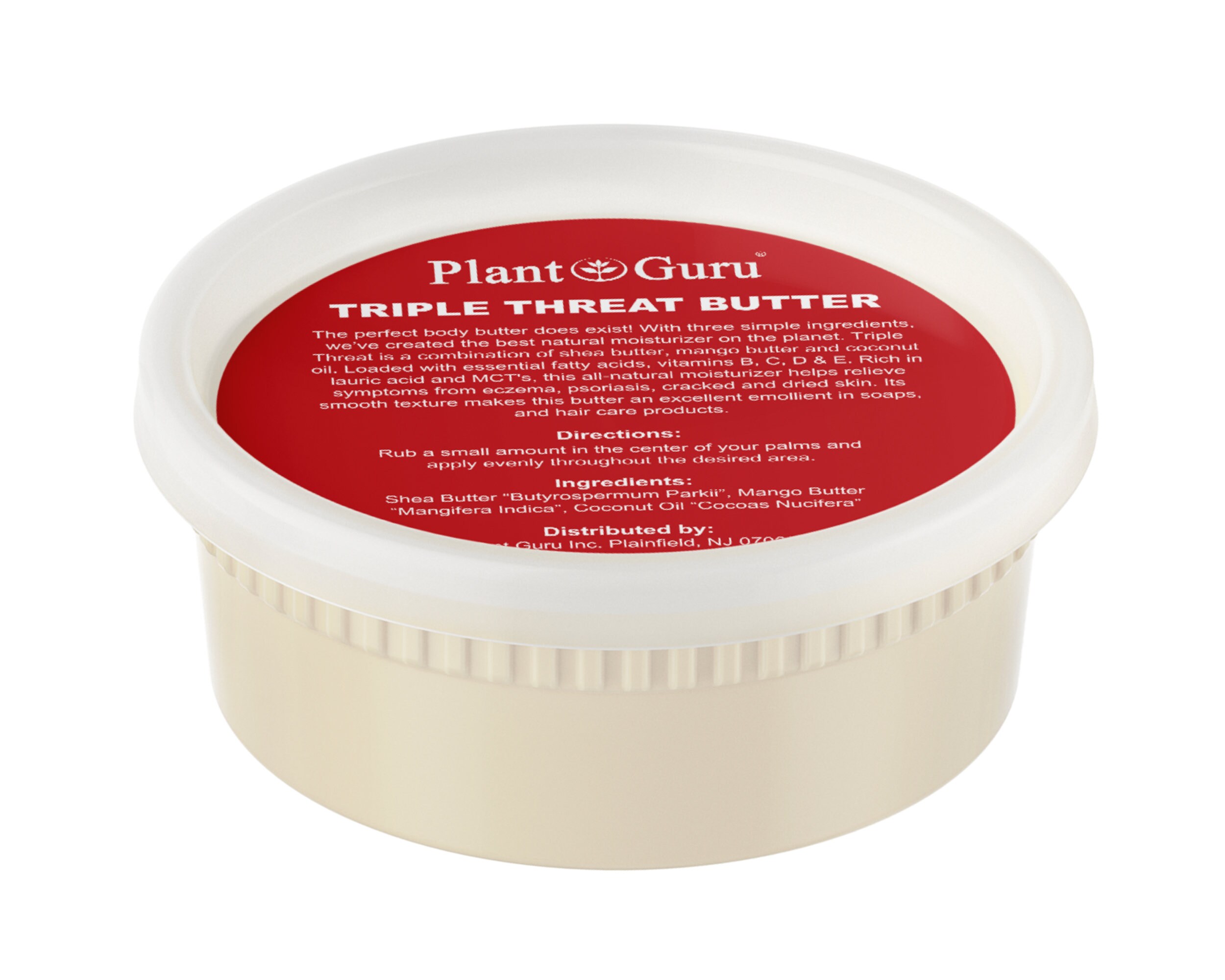 Triple Threat Body Butter 8 Oz. Blend of 100% Pure Natural Raw Shea ...