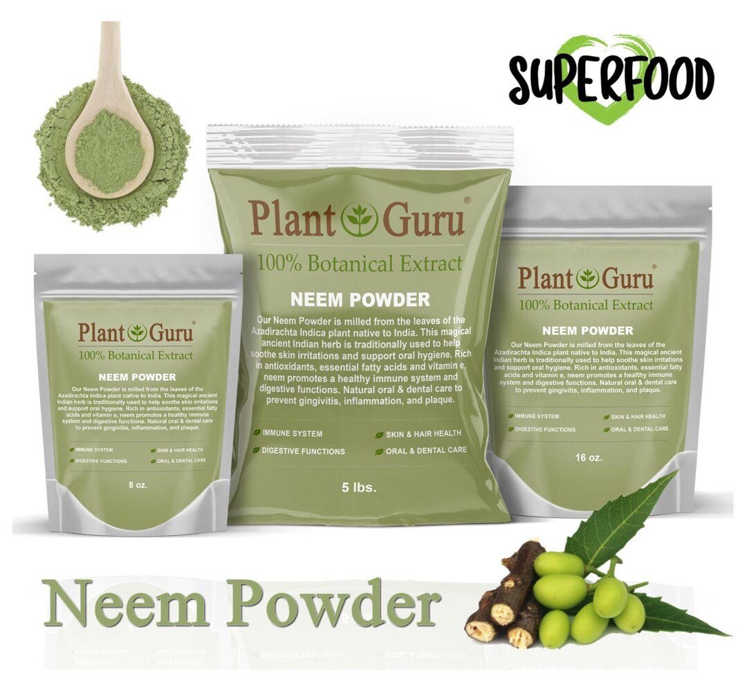 Neem Powder Dried Leaf 100% Pure & Natural Raw Vegan Leaves ...