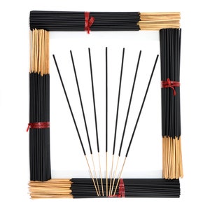 CHARCOAL BLACK Unscented Incense Sticks 11 Bulk Wholesale 100% Natural ...