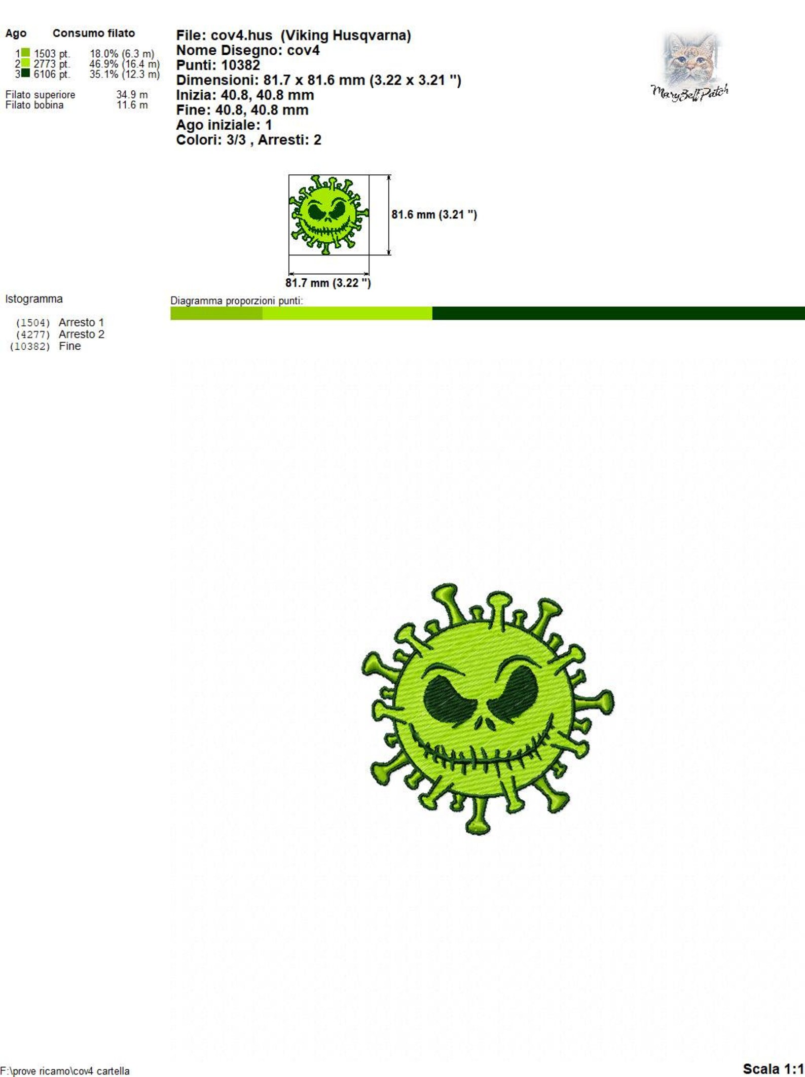 Embroidery Machine 2 Bacteria Designs Embroidery Virus 2 | Etsy