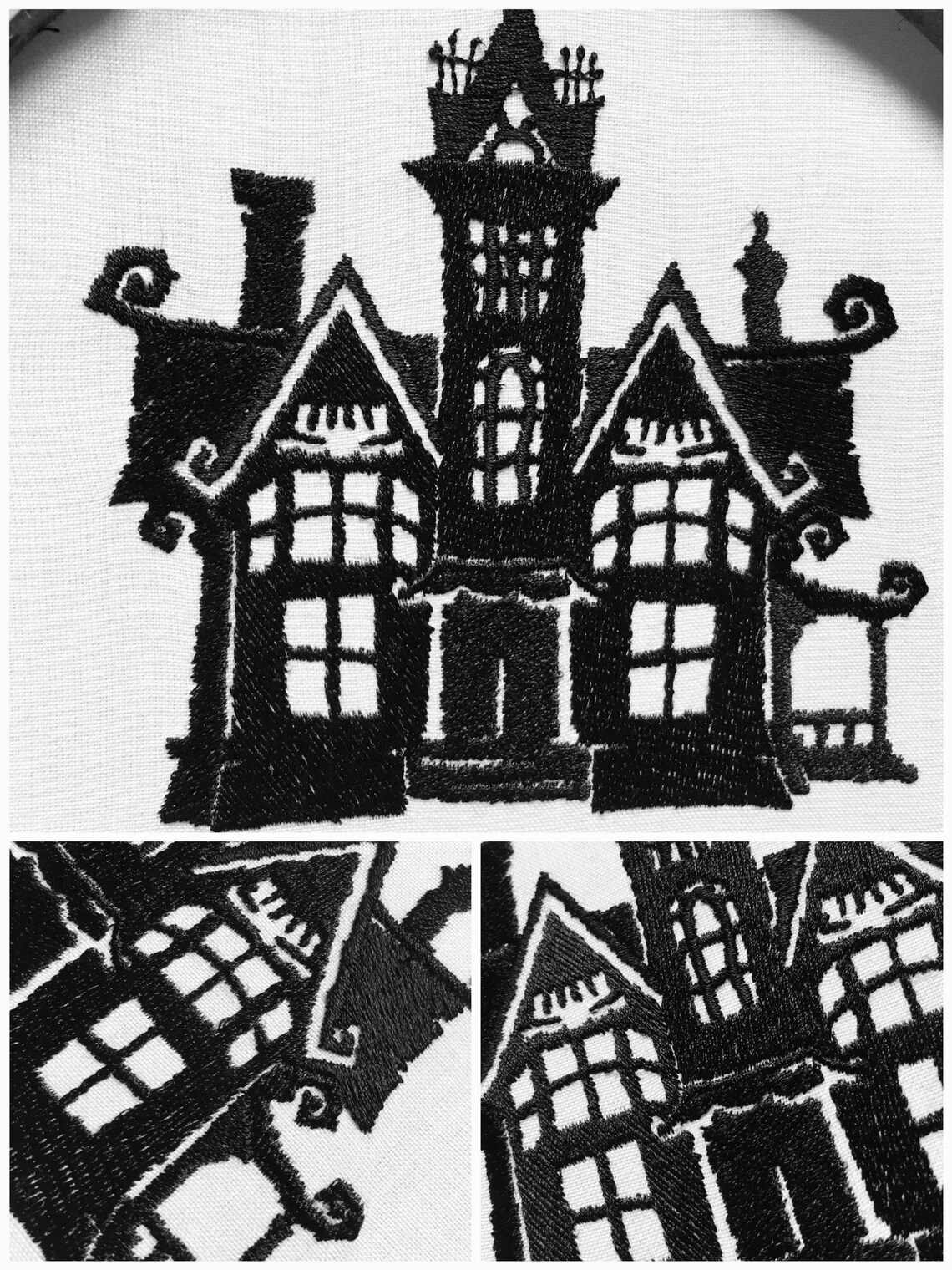 Embroidery Machine Haunted House Embroidery Machine - Etsy