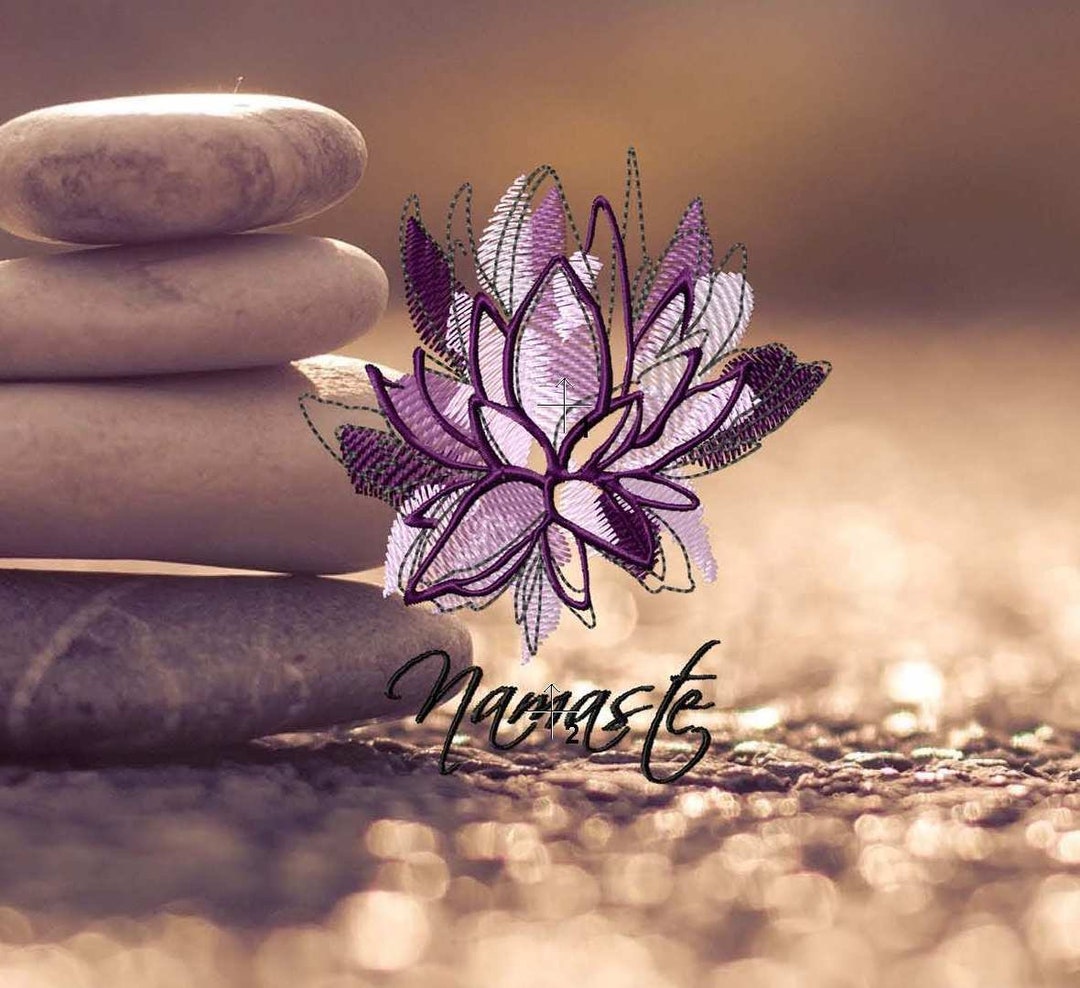 Embroidery Machine Lotus Flower, ITH Watercolor Lotus, PES Lotus Flower ...