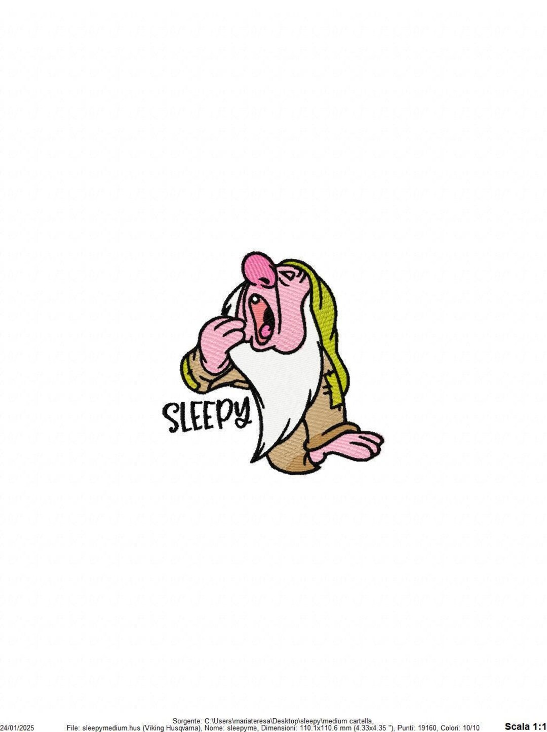 Embroidery Machine Sleepy Dwarfs, ITH Dwarfs, Embroidery Sleepy Dwarfs ...