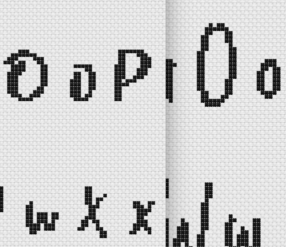 Cross Stitch 12 Different Fonts Cross Stitch Alphabet Cross | Etsy