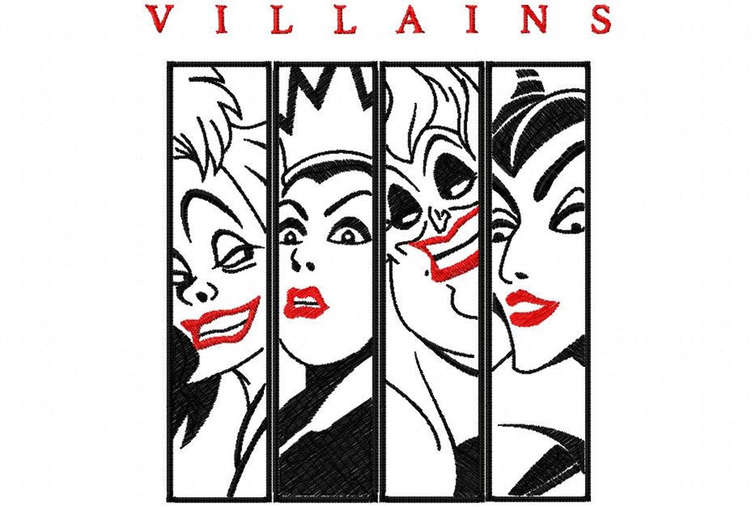 Embroidery Machine Villains Design, Embroidery Withces, Bad Girls ...