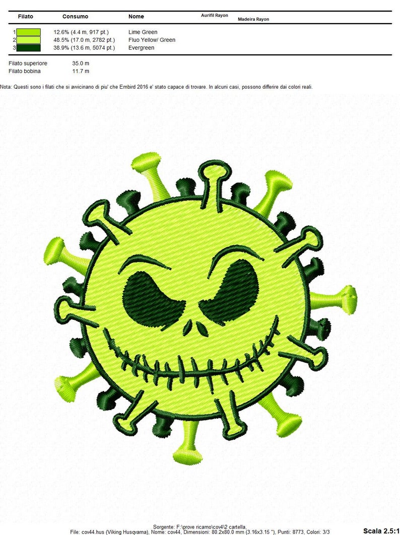 Embroidery Machine 2 Bacteria Designs Embroidery Virus 2 | Etsy