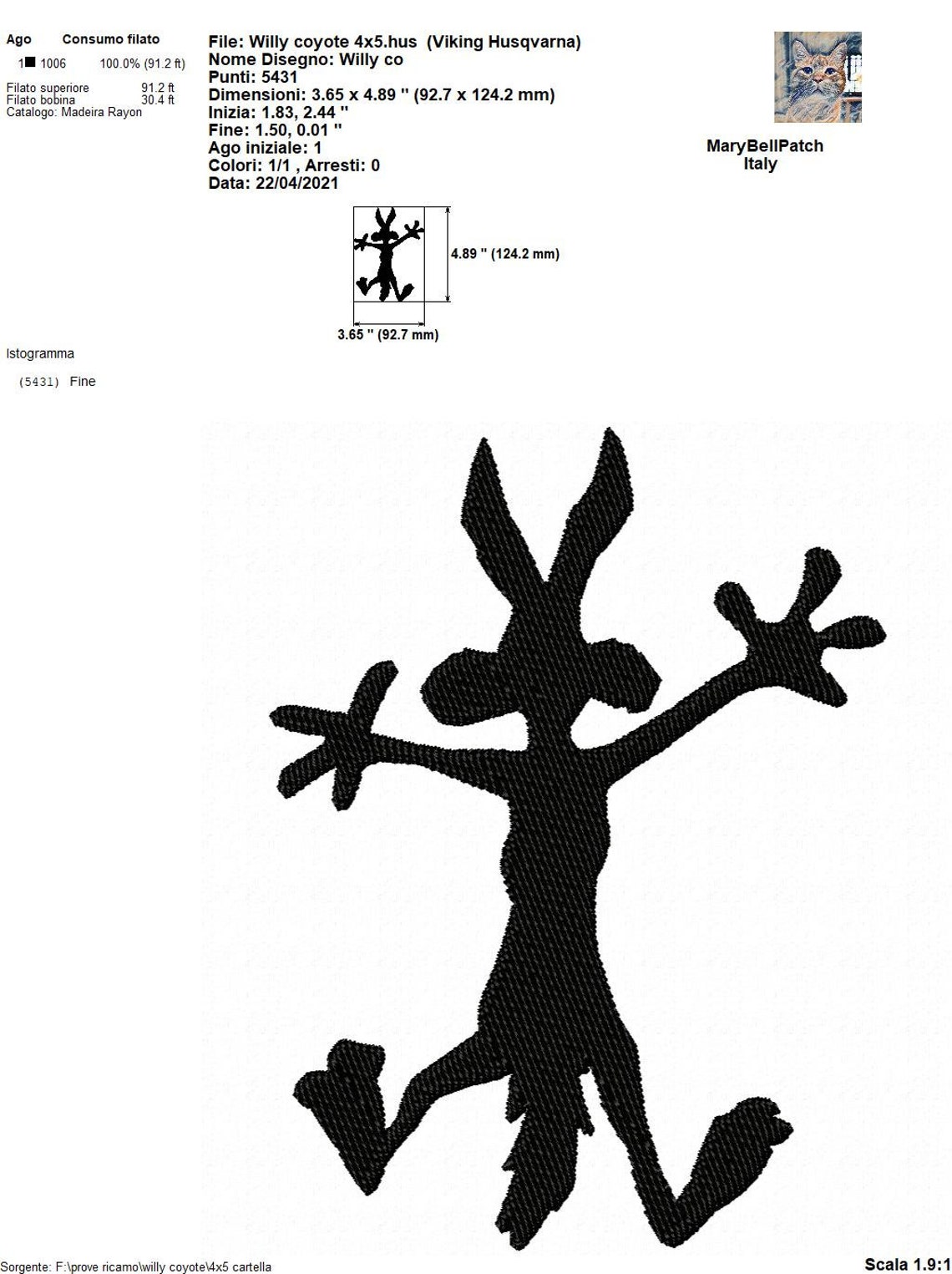 Embroidery Machine Coyote Silhouette ITH Coyote PES Coyote - Etsy