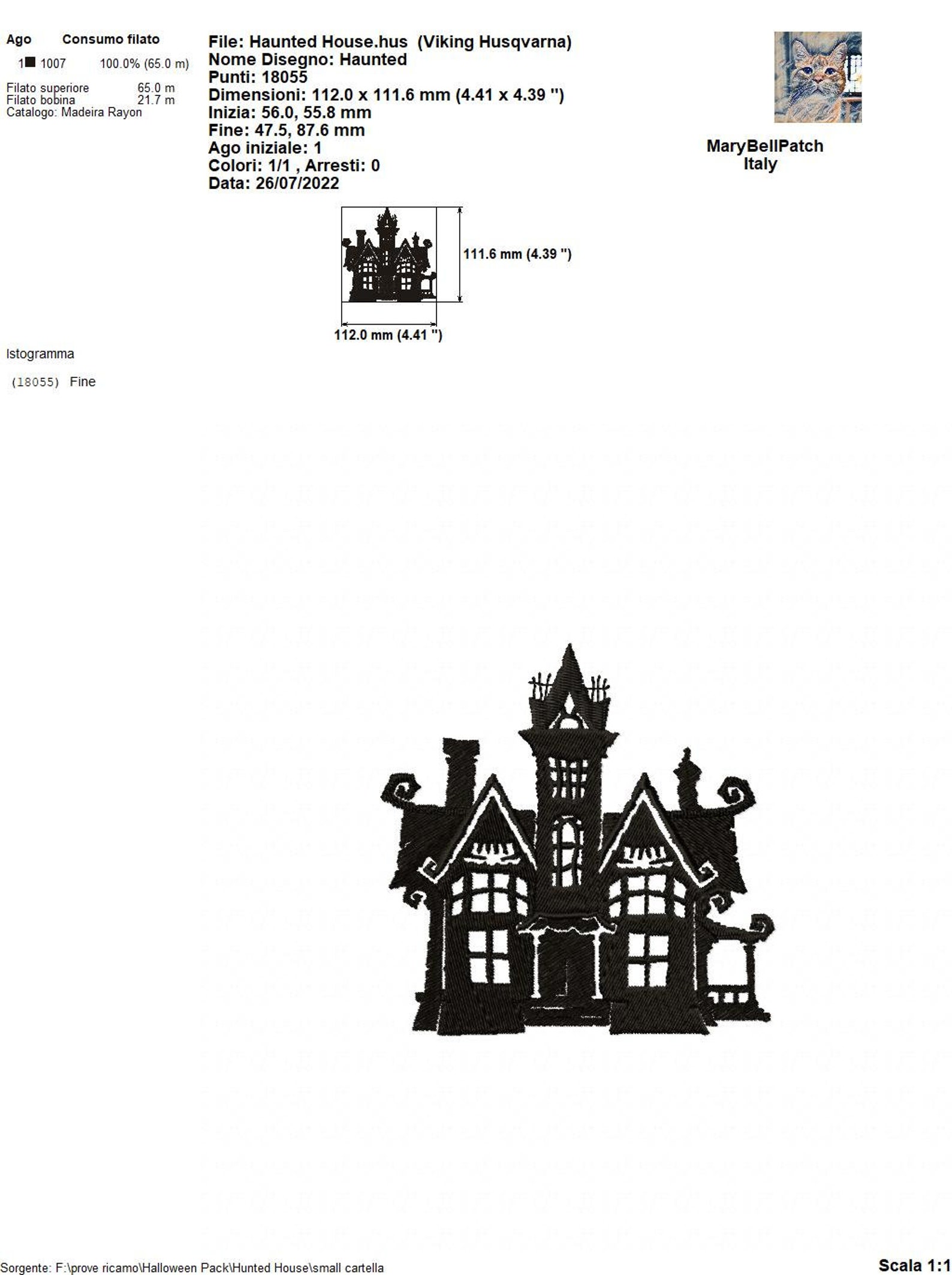 Embroidery Machine Haunted House Embroidery Machine - Etsy