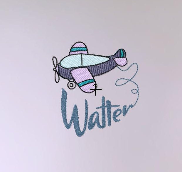 Embroidery Machine Baby Name three size ITH Baby Airplane | Etsy