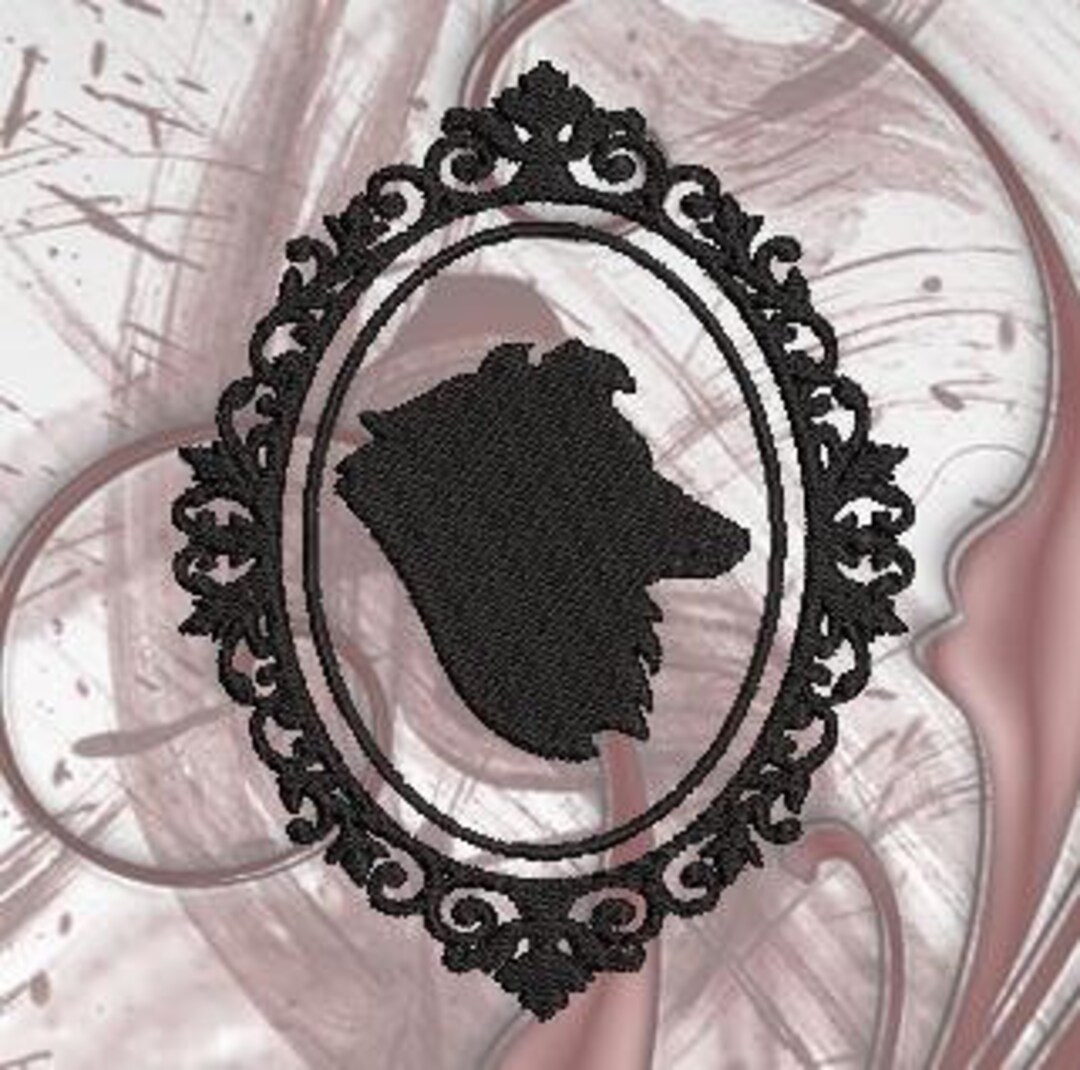 Embroidery Machine Rough Collie Silhouette, Digital Machine Embroidery ...
