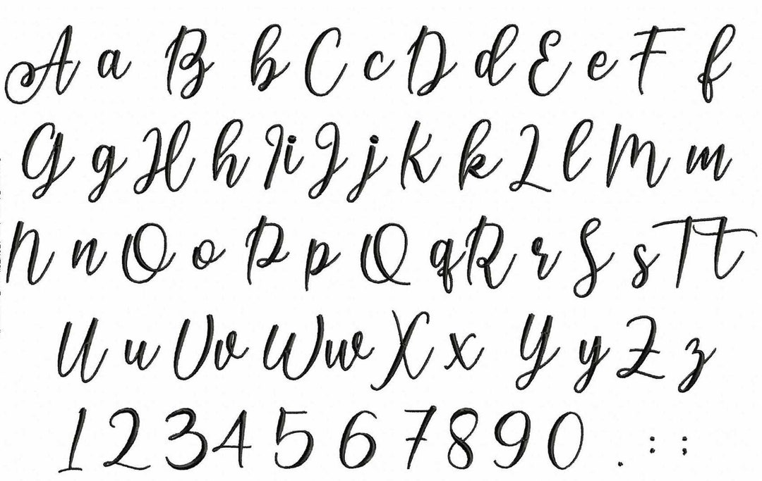 Embroidery Machine Font, Separate Alphabetical Font, Single Letters ...