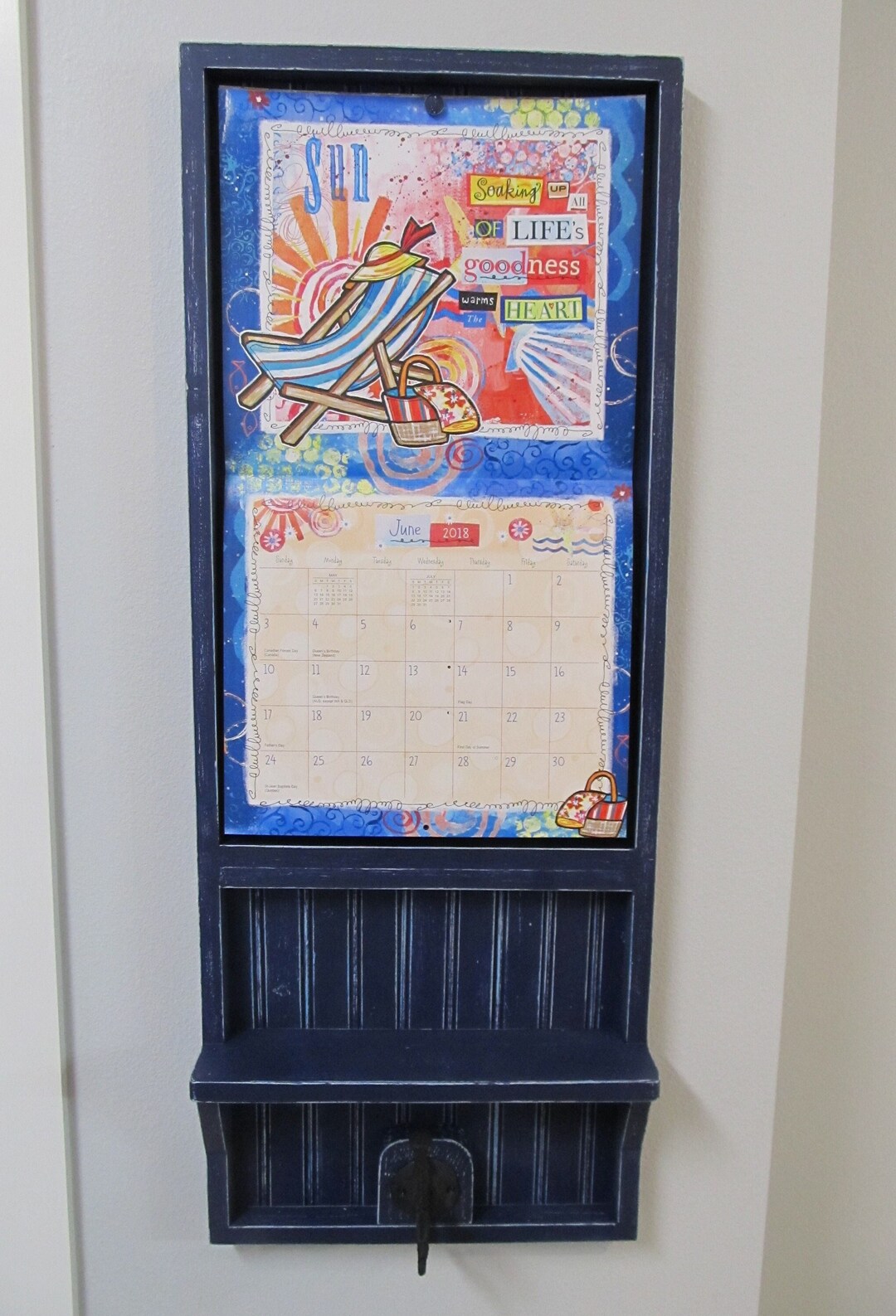 The Kim - Calendar Holder Features a Shelf and Single Larger Hook ...