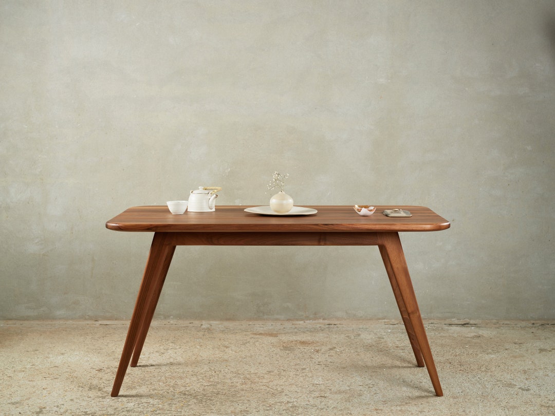 Luxurious Solid Walnut Dining Table | Japanese-inspired Elegance ...