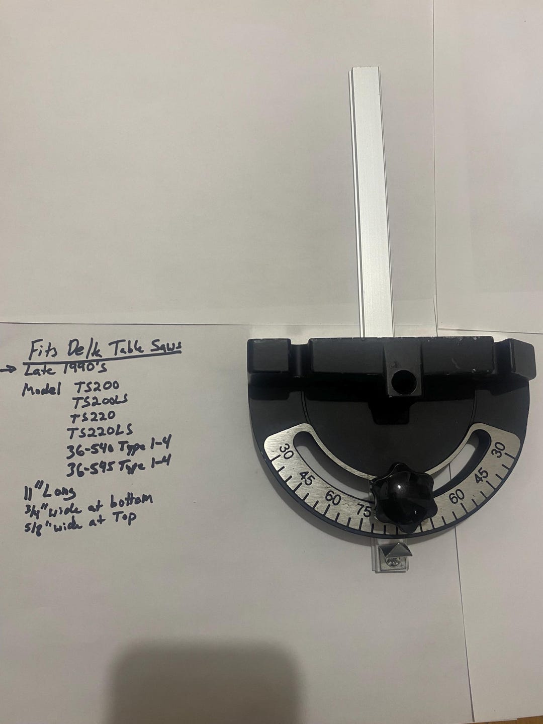 Delta Table Saw Miter Gauge for Models: TS200, TS220, 36-540, 36-545 - Etsy