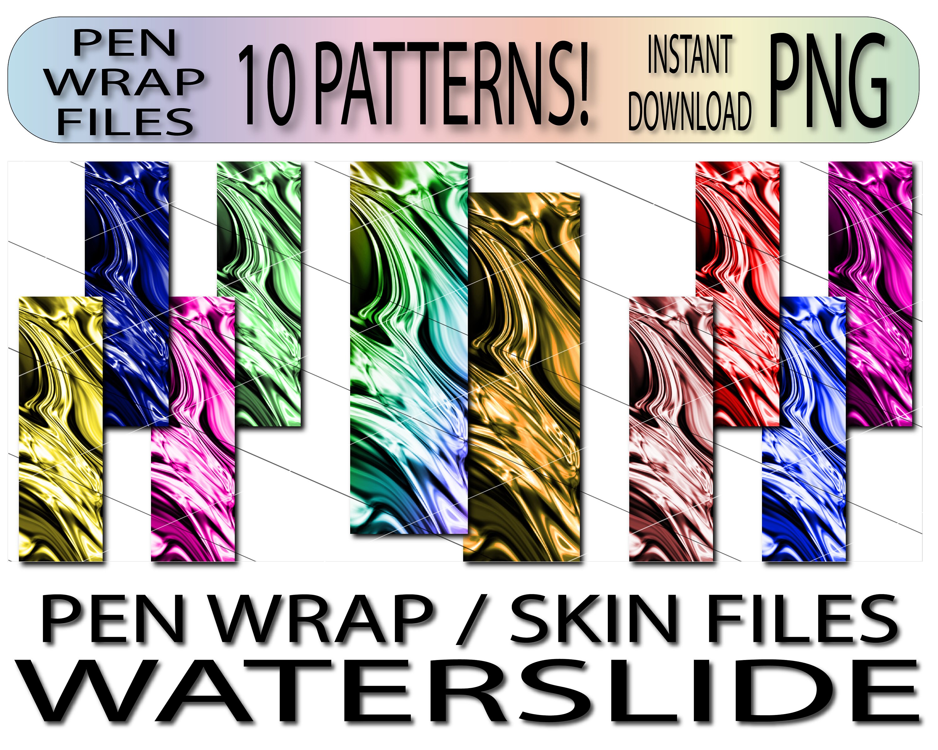 Pen wraps / Pen skins / Ink Joy pen wrap / Liquid Metal 10 | Etsy