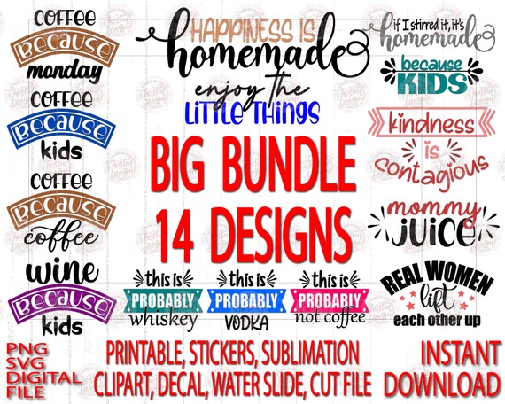 Cut File Bundle Digital Design SVG PNG Decal Cricut - Etsy