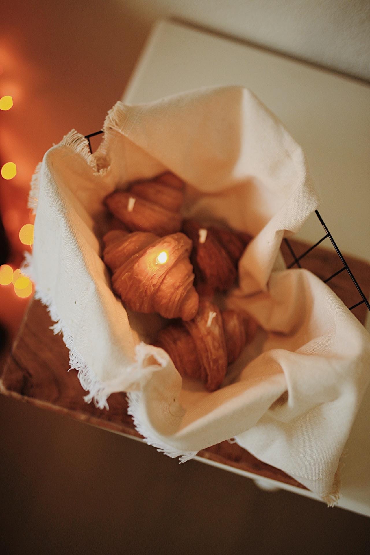 Realistic Croissant Candle – Food Shaped Candle Gift for Friend, Home ...