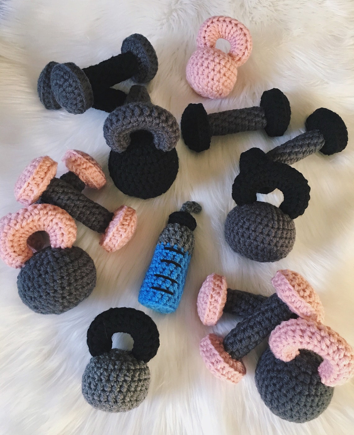 Crochet Dumbbell Crochet Kettlebell Dumbbell Kettlebell | Etsy