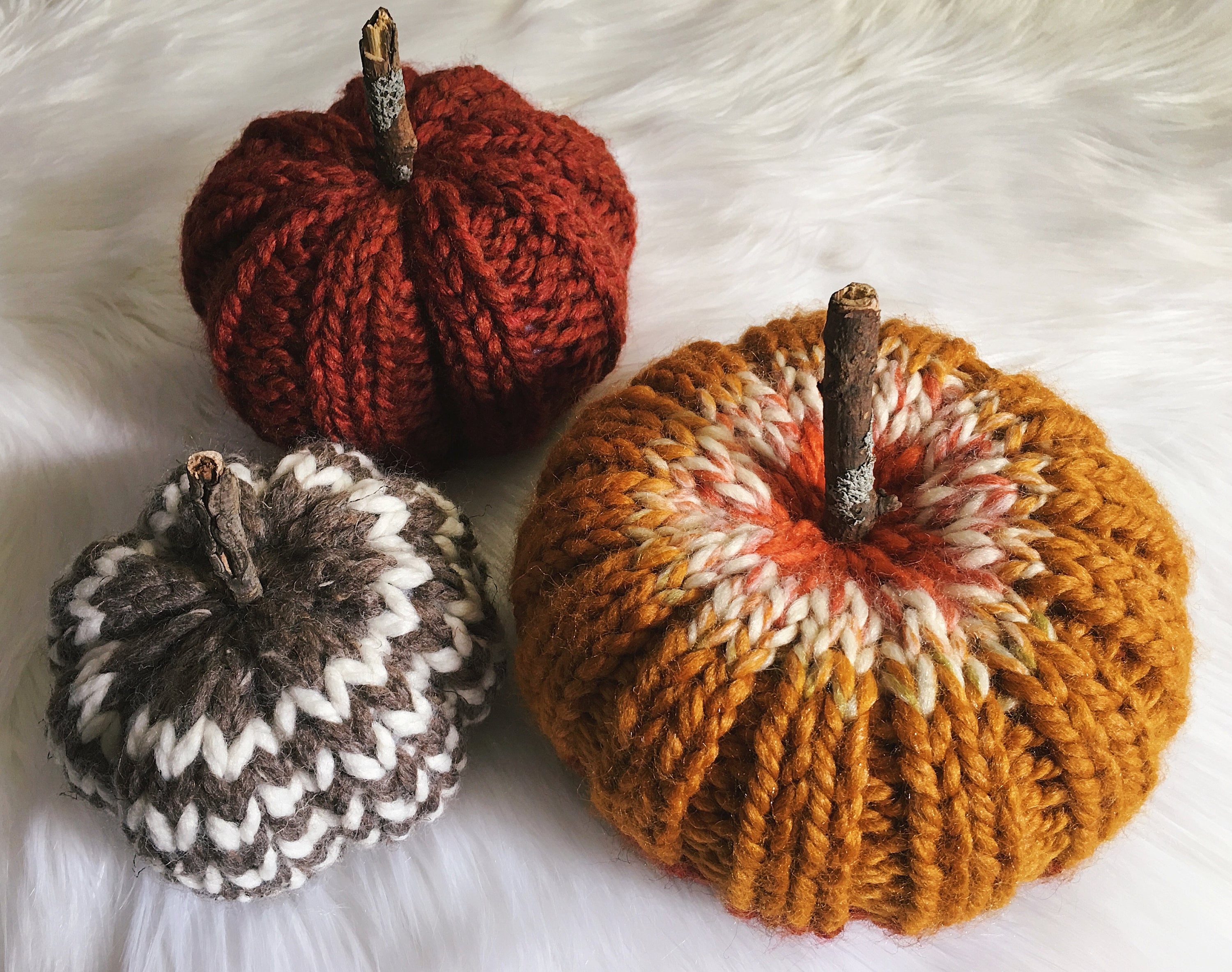 Knit Pumpkins 1 Knit Pumpkin Knit Pumpkin Pattern Knit - Etsy Canada