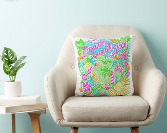 South Carolina SC Home State Canvas Pillow or Pillow Cover - Etsy