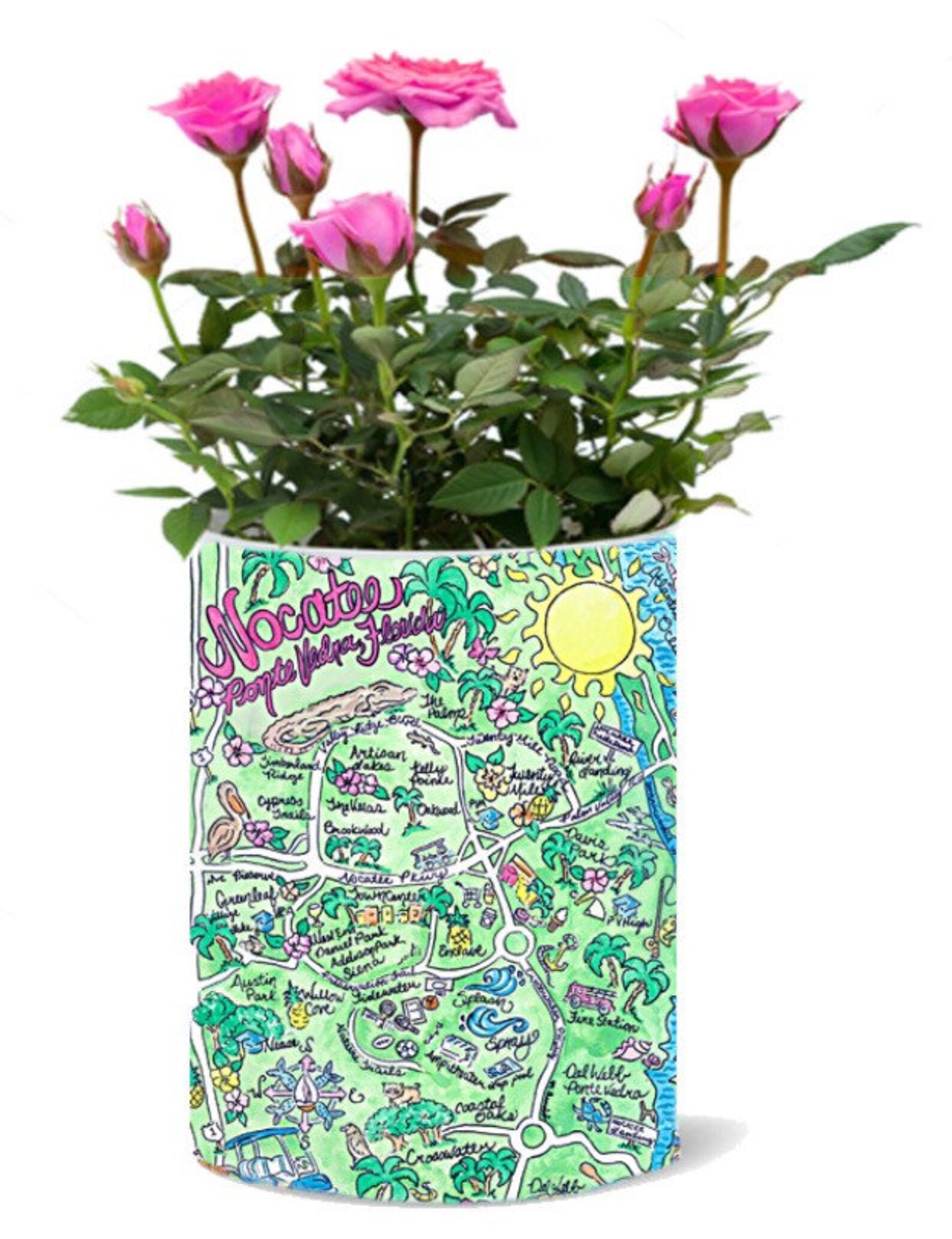 Mini Map Planters - Etsy