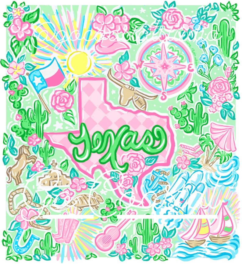 Bright Pint of Texas the State - Etsy