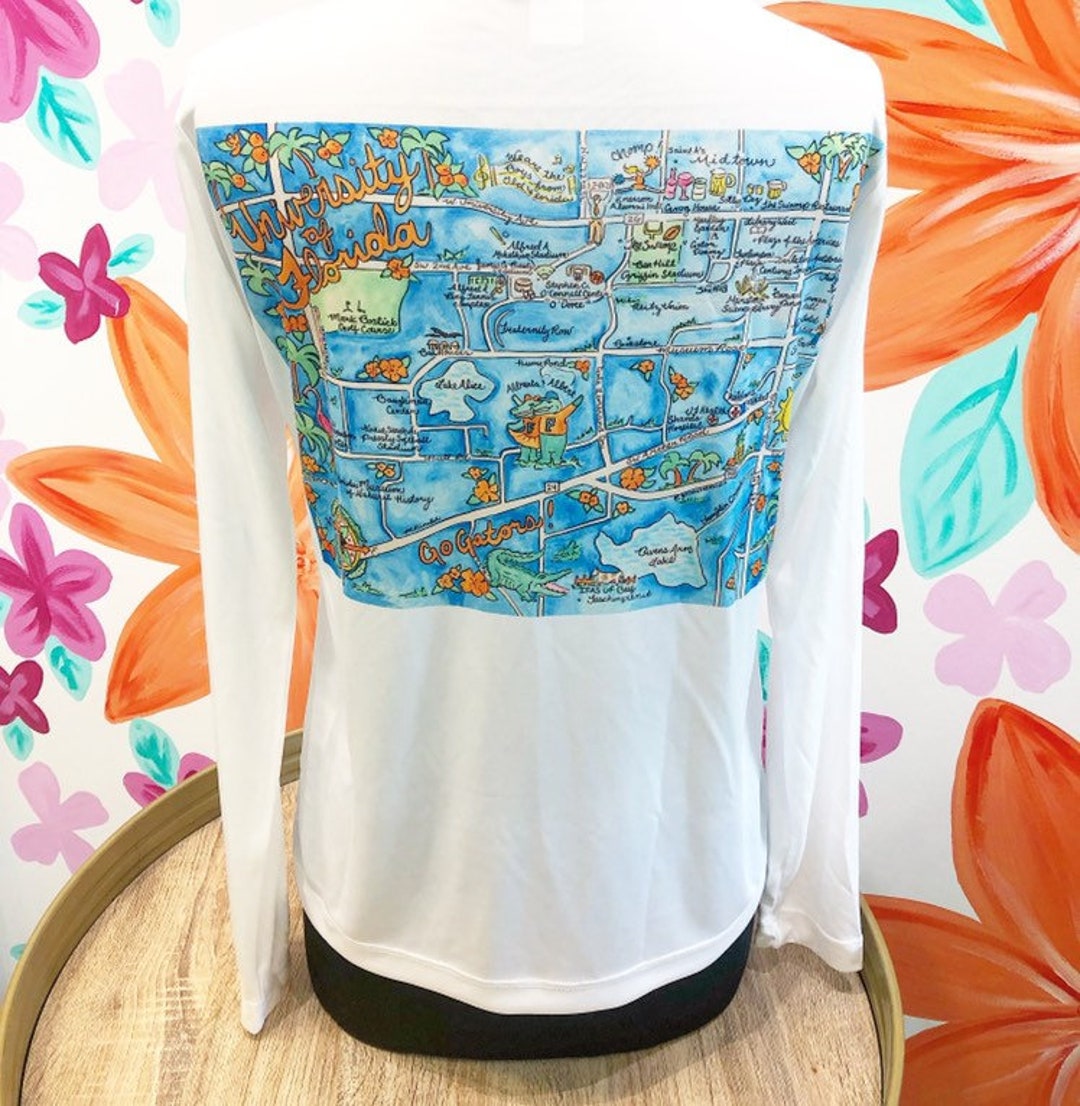 Long Sleeve Sun Shirts College Maps - Etsy