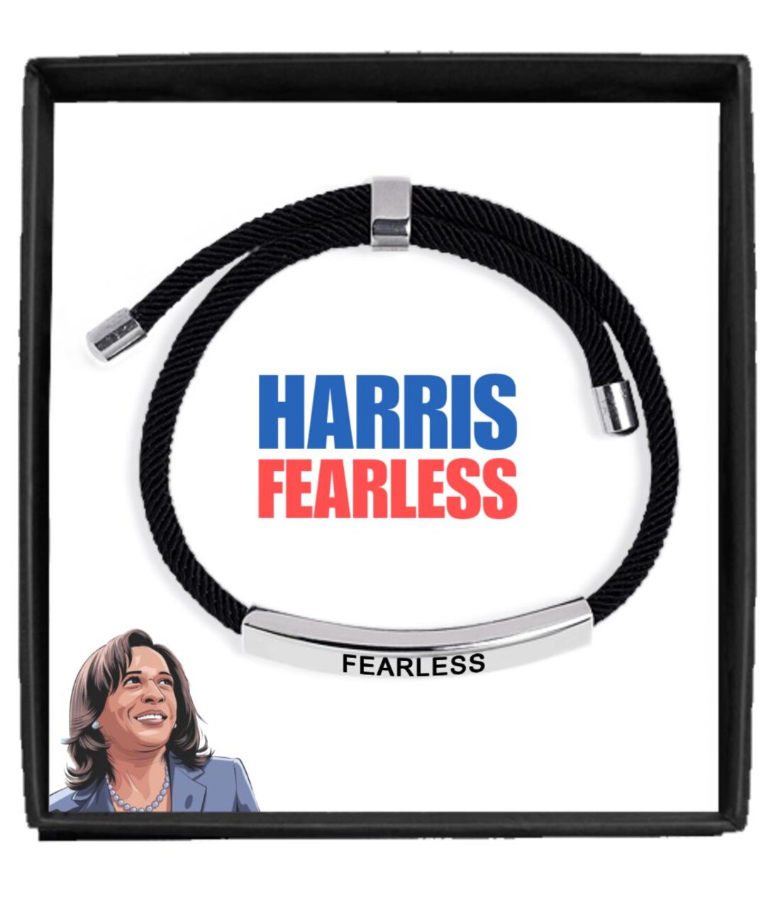Kamala Harris Fearless, Kamala Harris Bracelet, Kamala for President ...