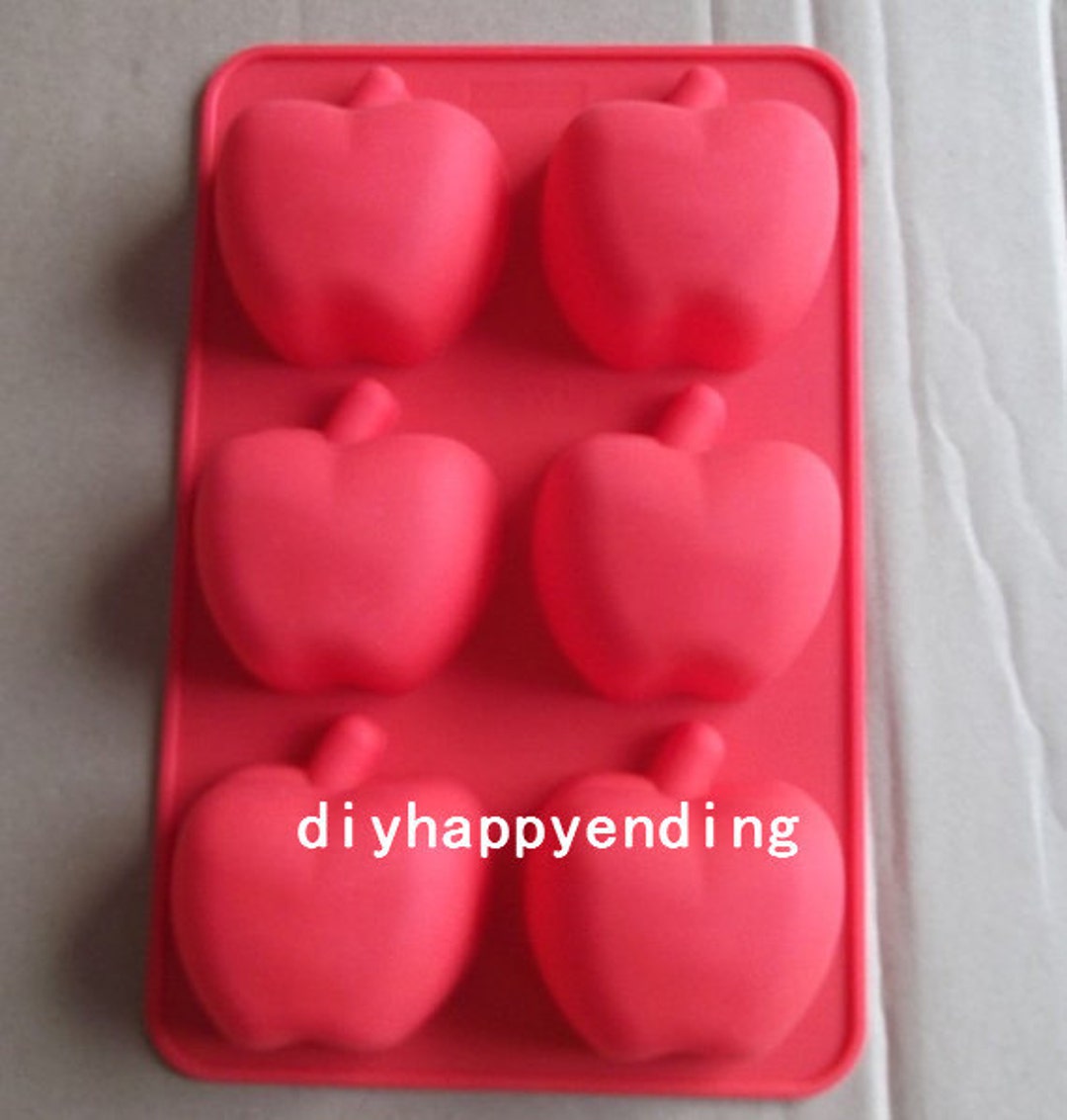 Apple DIY Cake Mold Flexible Silicone Soap Mold Chocolate Cookie ...