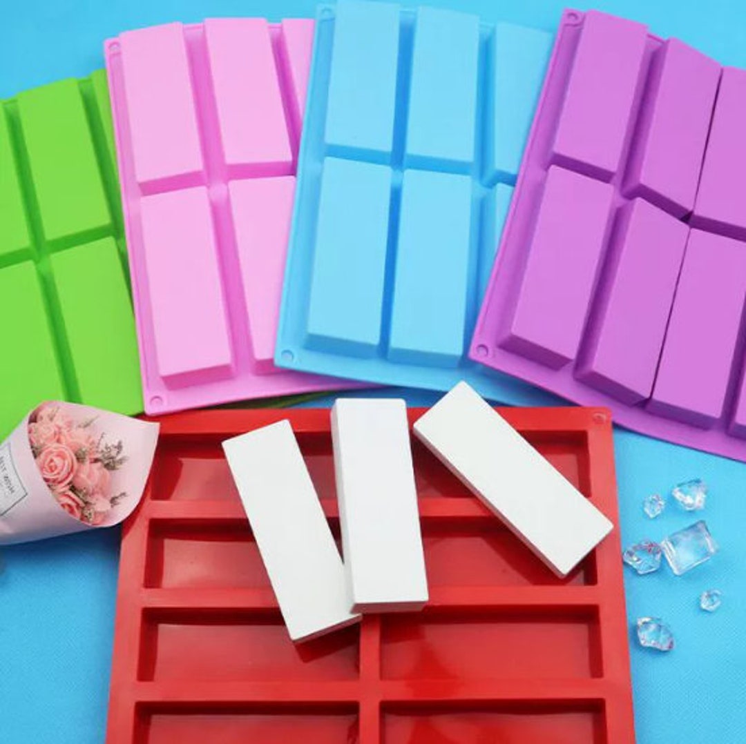 8-cavity Silicone Rectangle Cake Mold Chocolate Soap Mould Baking Tray ...