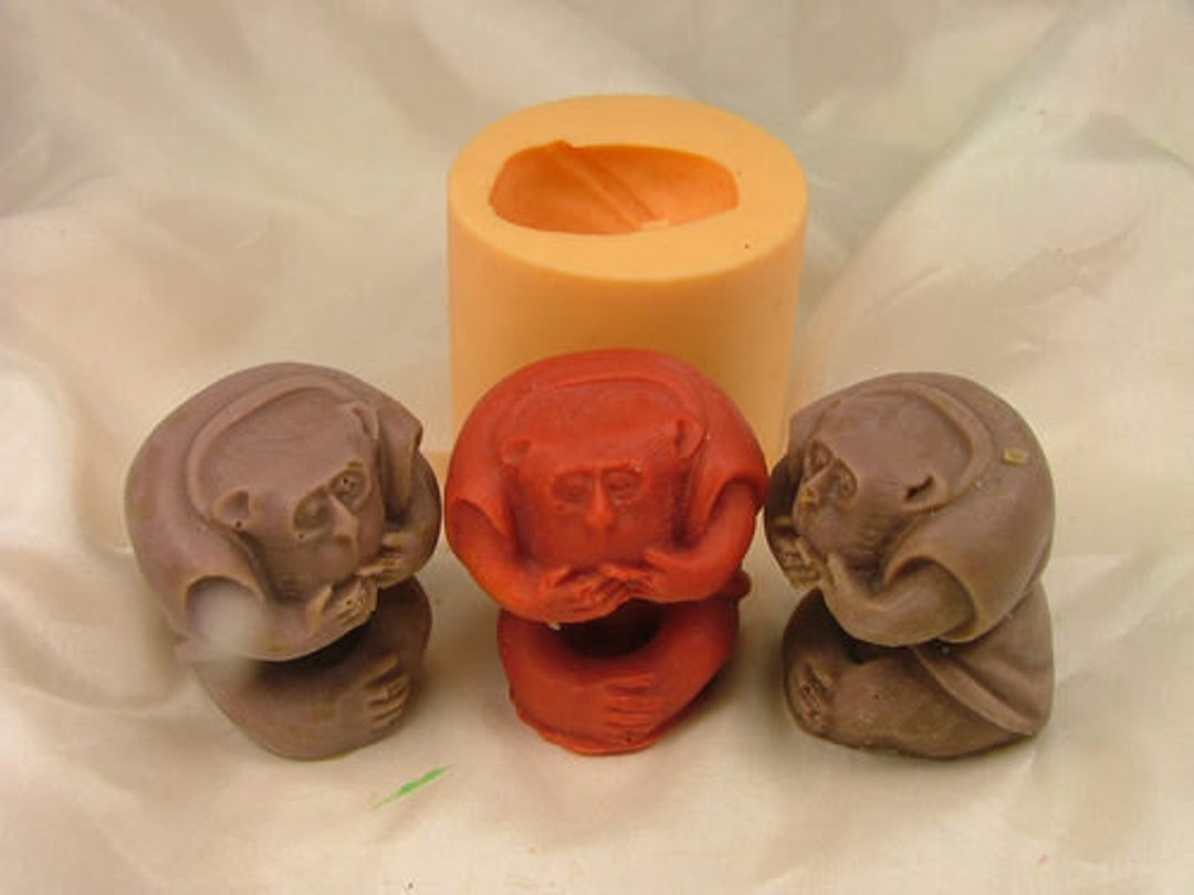 R0478 Orangutan Monkey Soap Mold Flexible Silicone Cake Mold Cake Mould ...