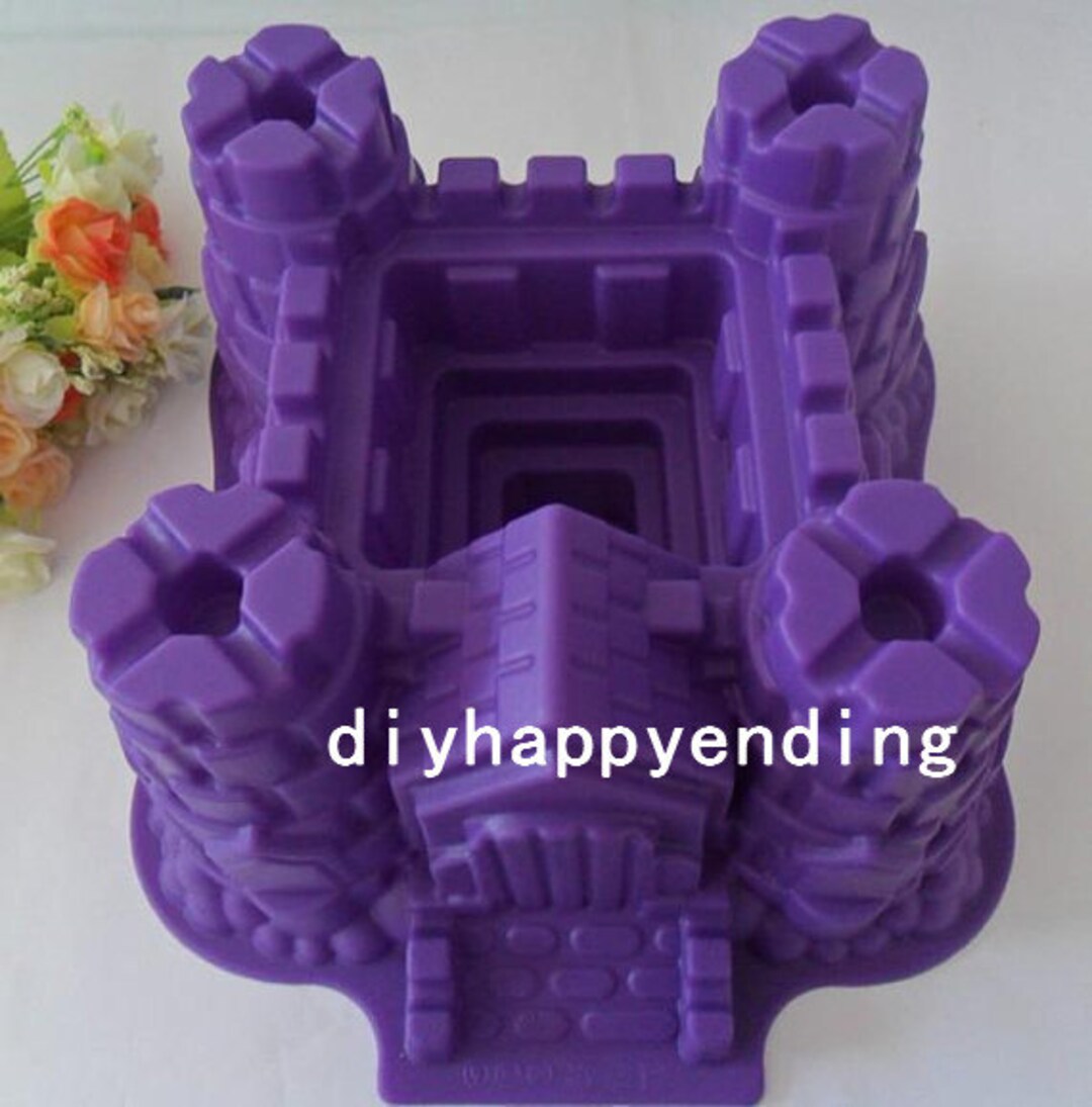 3D Large Castle Cake Mold Flexible Silicone Soap Mold for - Etsy