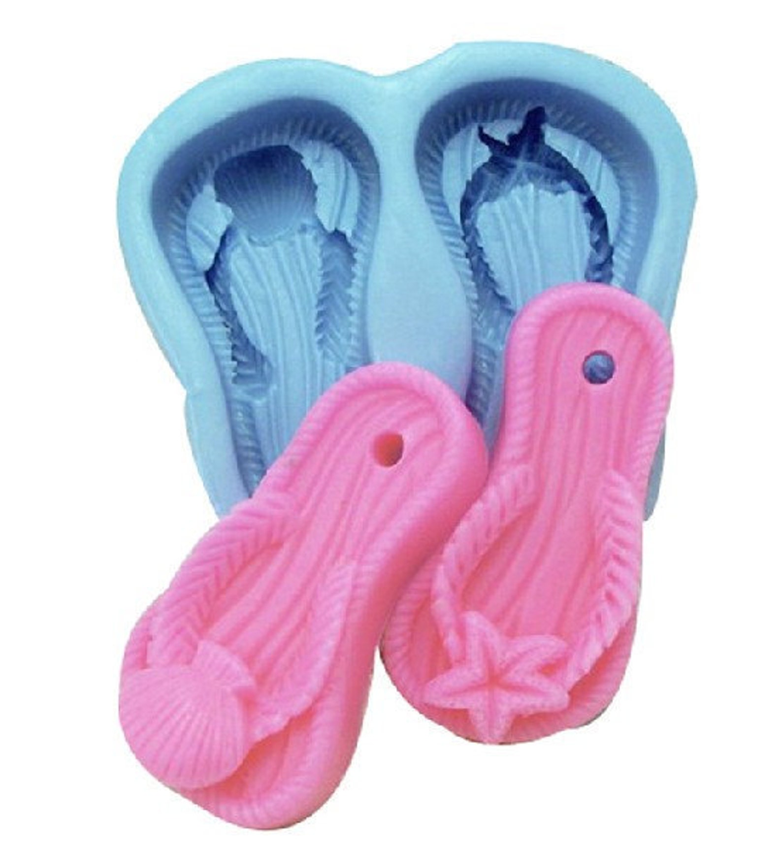 Sandals Slippers Soap Mold Flexible Silicone Soap Mold Fimo Resin Tools ...