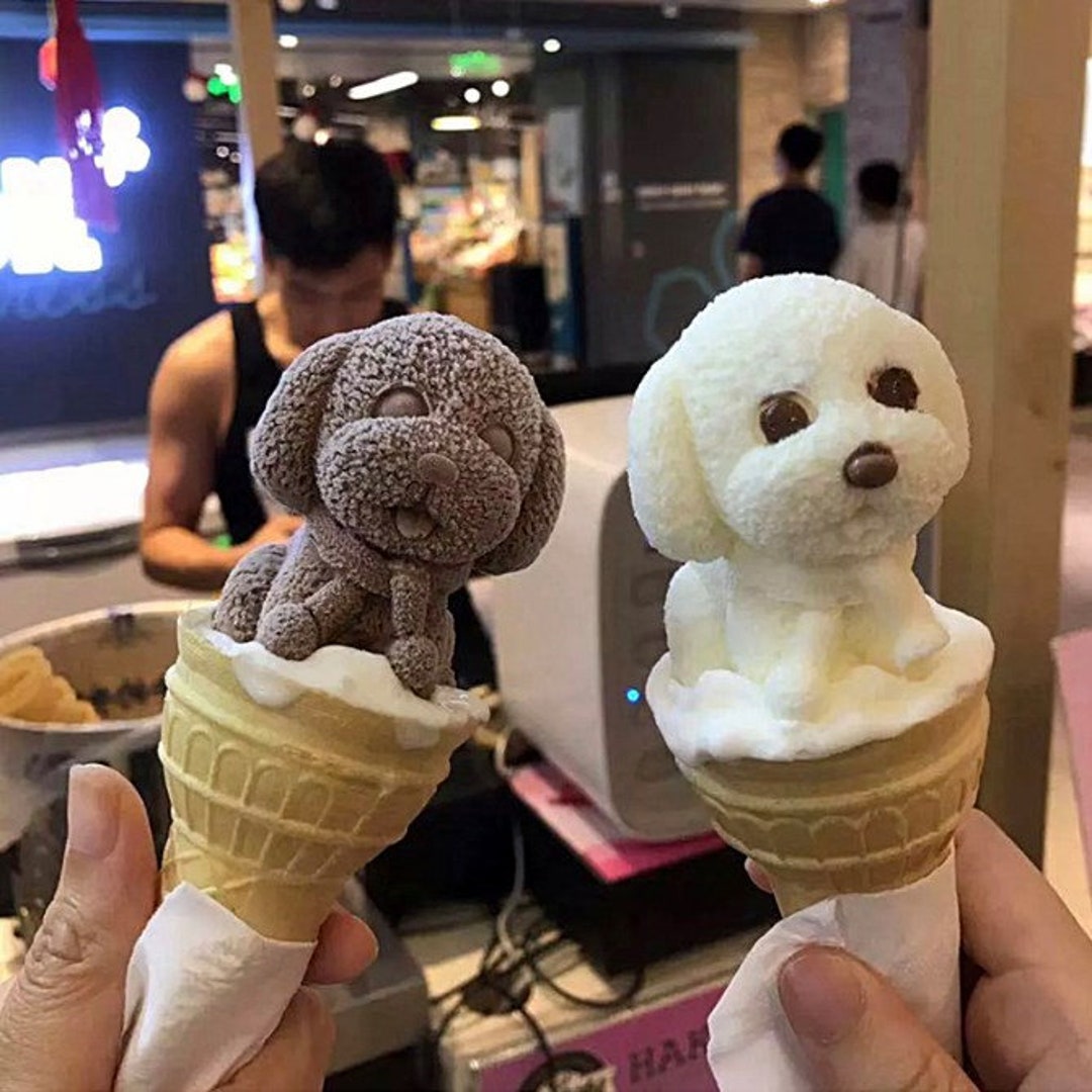 Teddy Puppy Dog Deer Dolphin Ice Cream Chocolate Mold Ice Mold Coffee ...
