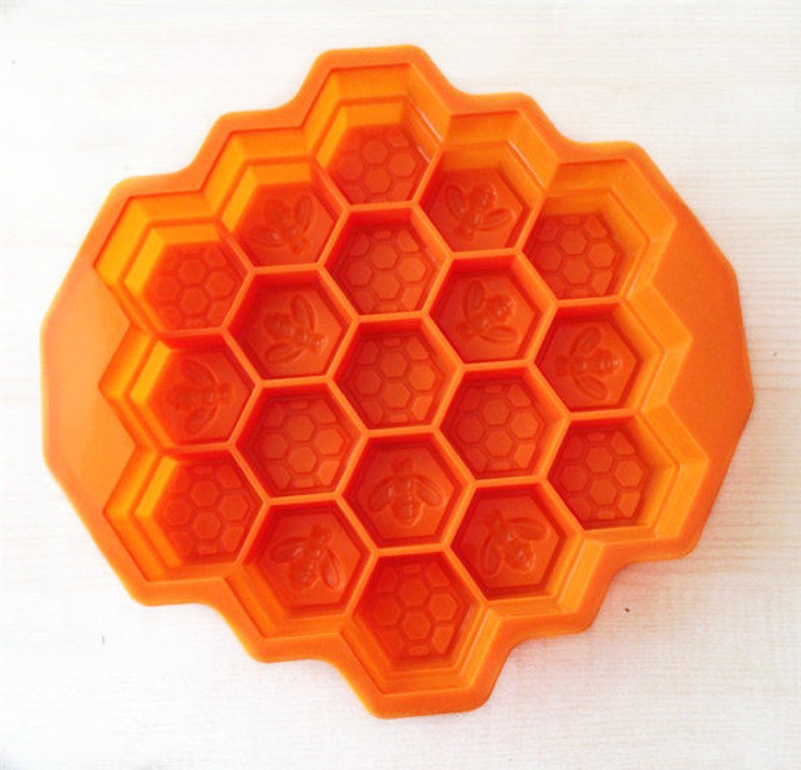 Bee Honeycomb Soap Mold Flexible Silicone Cake Mold for Chocolate ...