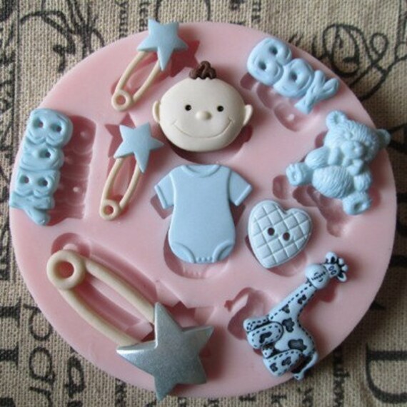 Baby Boy Star Polymer Clay Mold Fondant Molds Chocolate Mold - Etsy