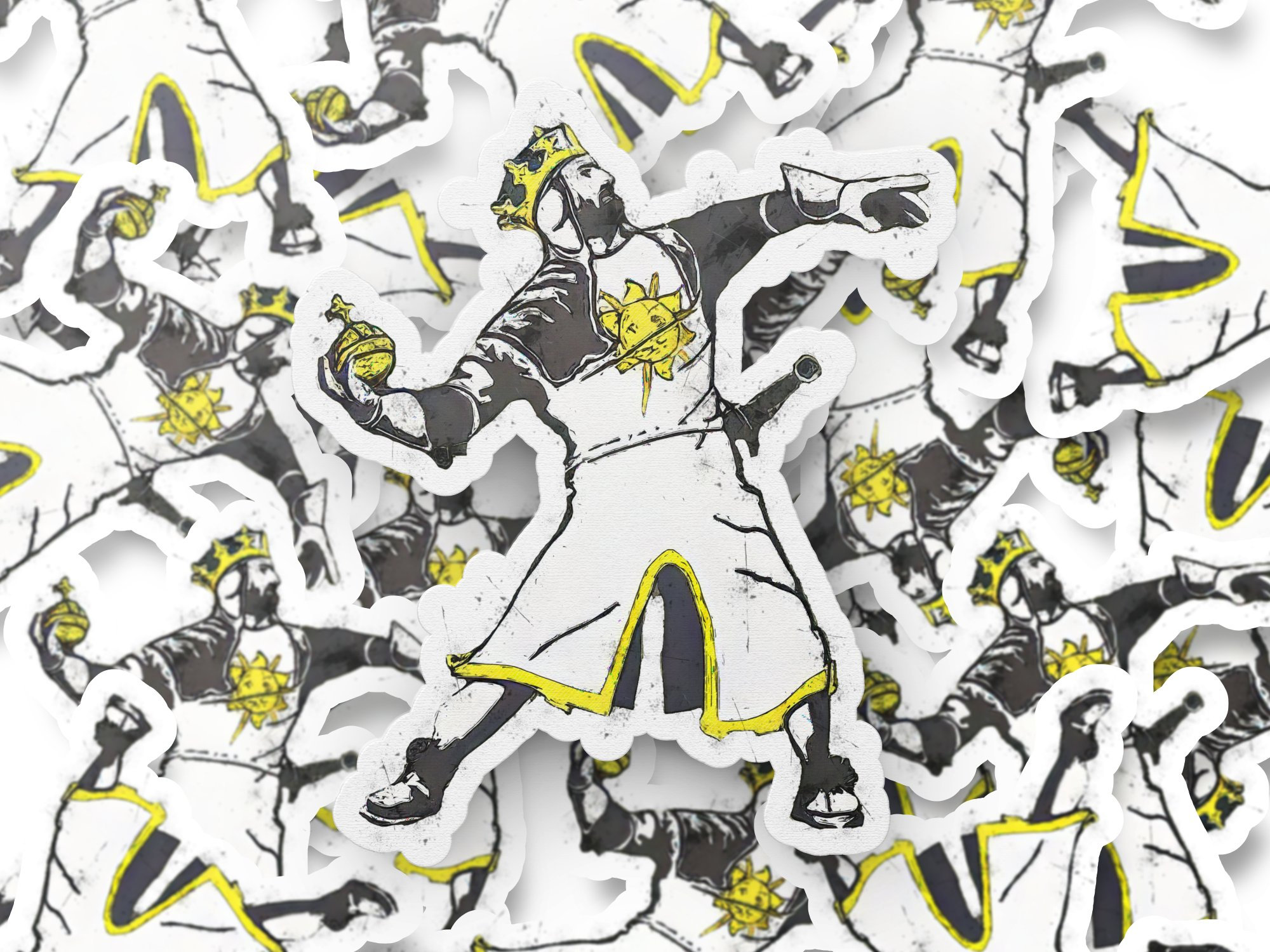 Monty Python Sticker. Holy Grail, King Arthur Throwing the Holy Hand ...