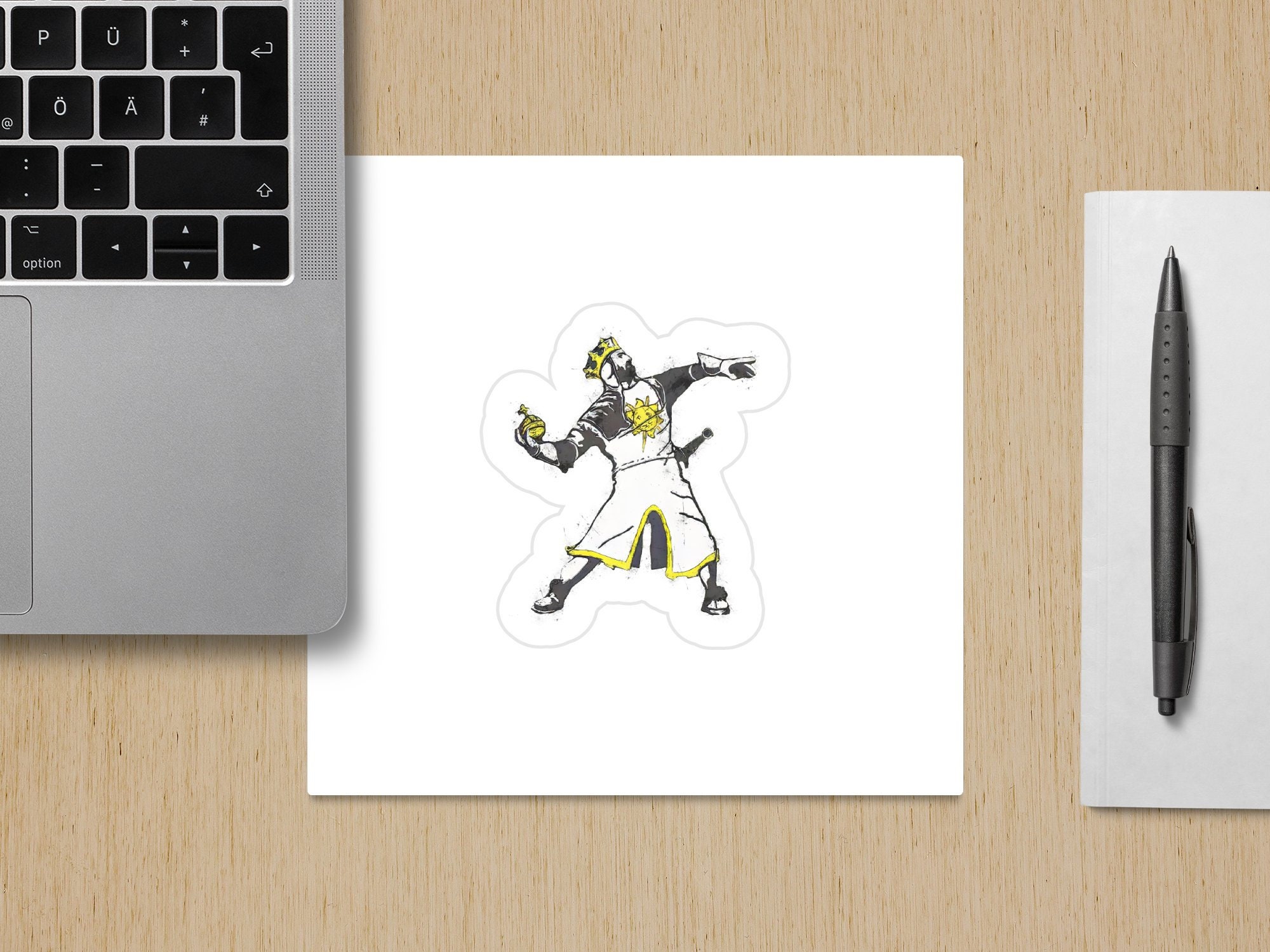 Monty Python Sticker. Holy Grail, King Arthur Throwing the Holy Hand ...