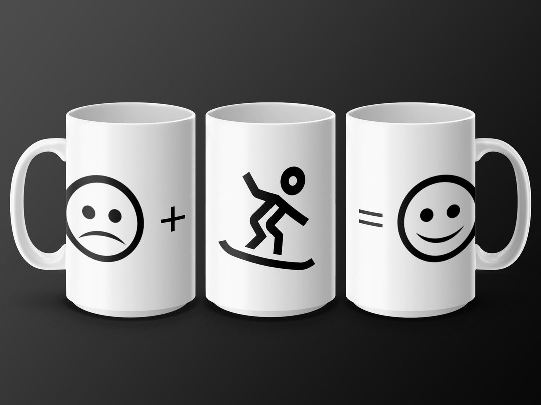 Snowboarding is Happiness Equation Mug, Snowboarders Are Happy on the ...