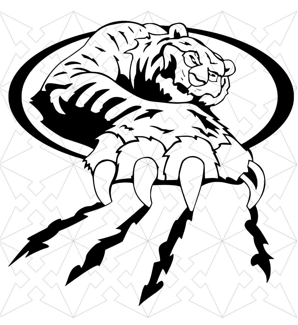 Tiger Scratch SVG - Etsy