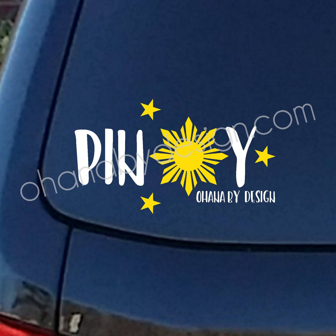 Pinoy Decal, Pinay Decal, Filipino Decal, Filipina Decal, Filipino Flag ...